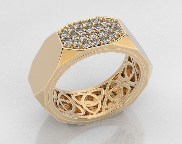 Trinity Knot Washer Ring *moissanite With 10k/14k/18k White, Yellow ...