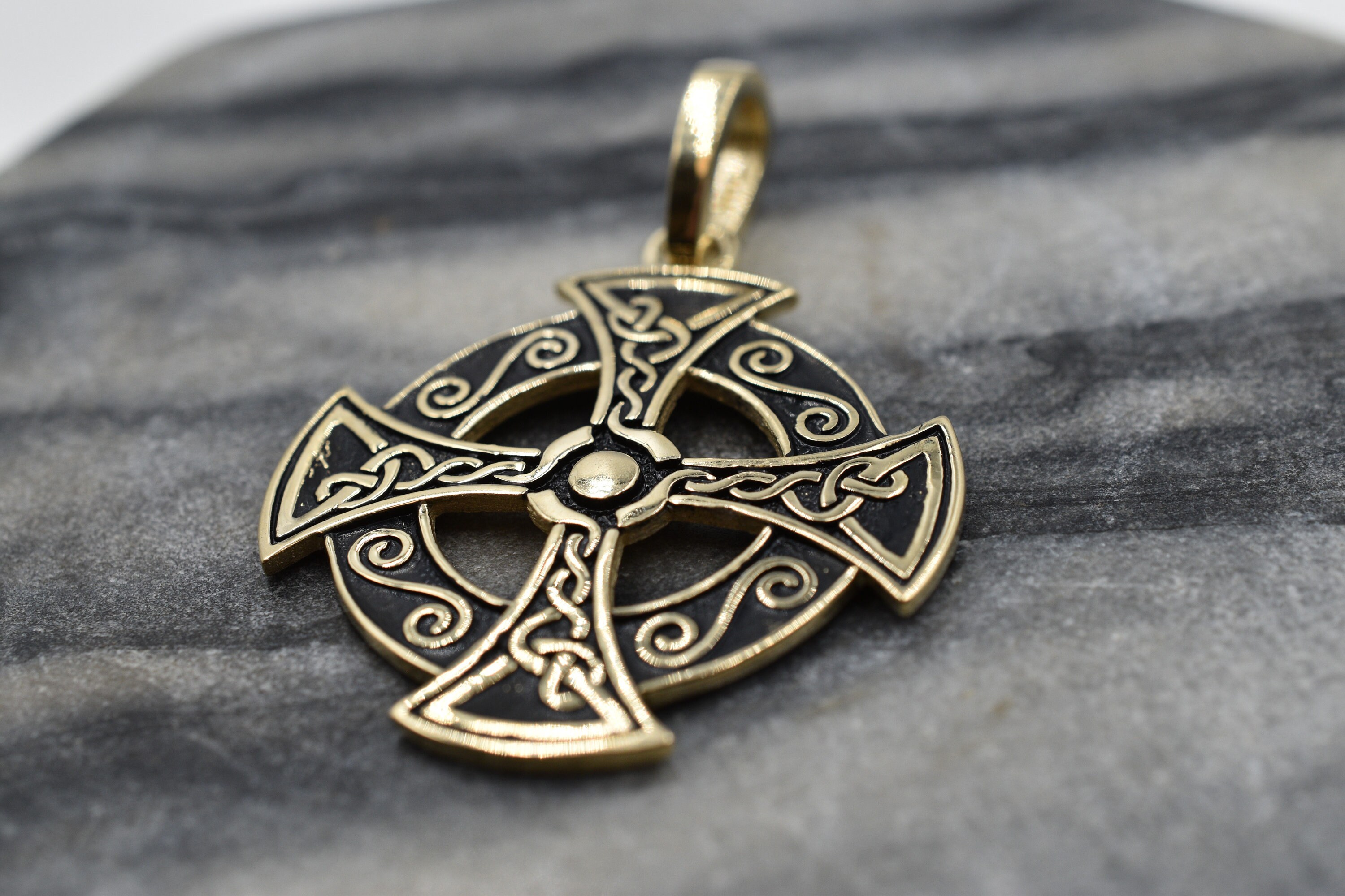 Saint Aidan Celtic Cross Pendant 10k/14k/18k White Yellow | Etsy