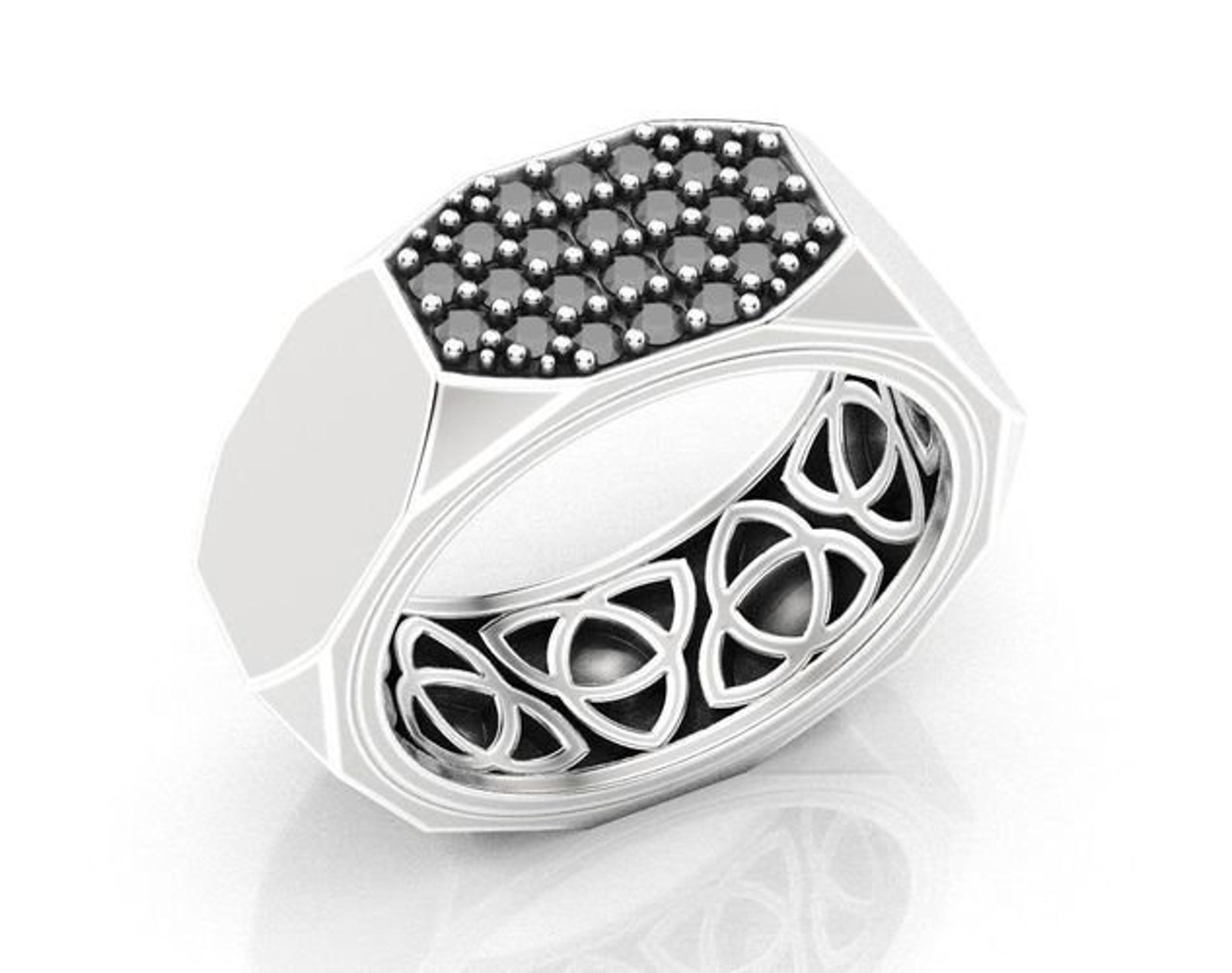 Trinity Knot Washer Ring *moissanite With 10k/14k/18k White, Yellow ...