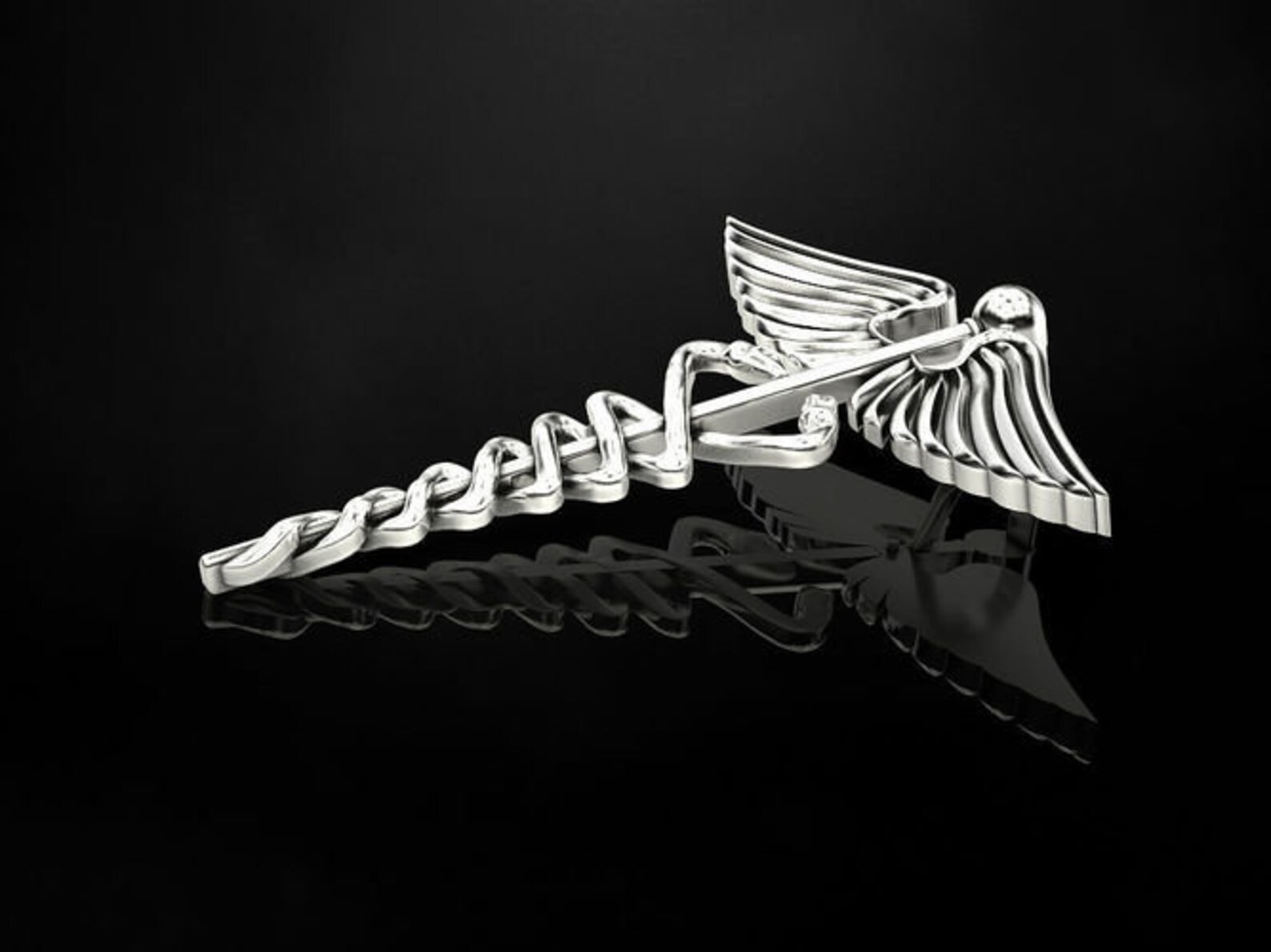 Wand of Hermes First Aid Pendant *10k/14k/18k White, Yellow, Rose ...