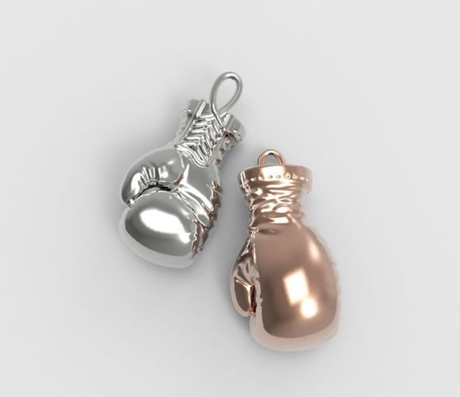 Fighter Boxing Glove Pendant *10k/14k/18k White, Yellow Rose Green Gold ...