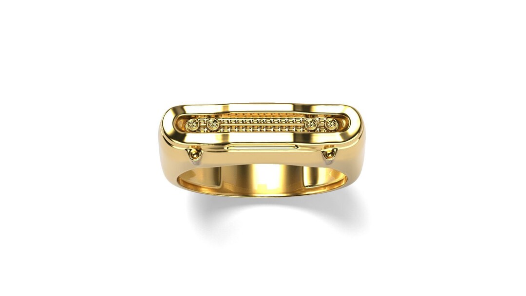 Car Grill Ring *10k/14k/18k White, Yellow, Rose, Green Gold, Gold ...