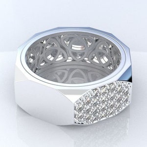 Trinity Knot Washer Ring *moissanite With 10k/14k/18k White, Yellow ...