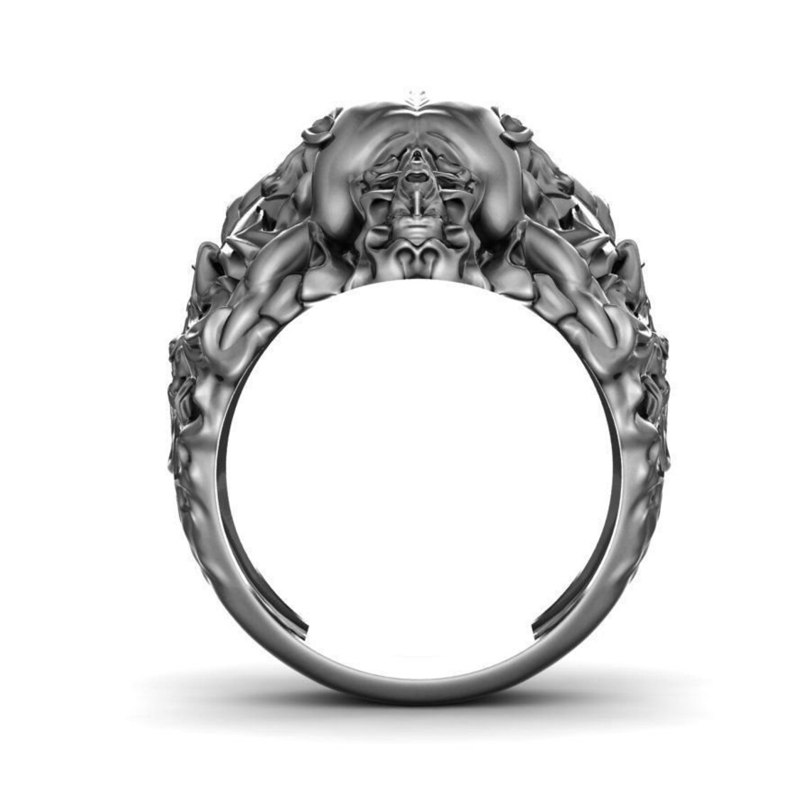 Burn in Hell Ring 10k/14k/18k White Yellow Rose Green - Etsy