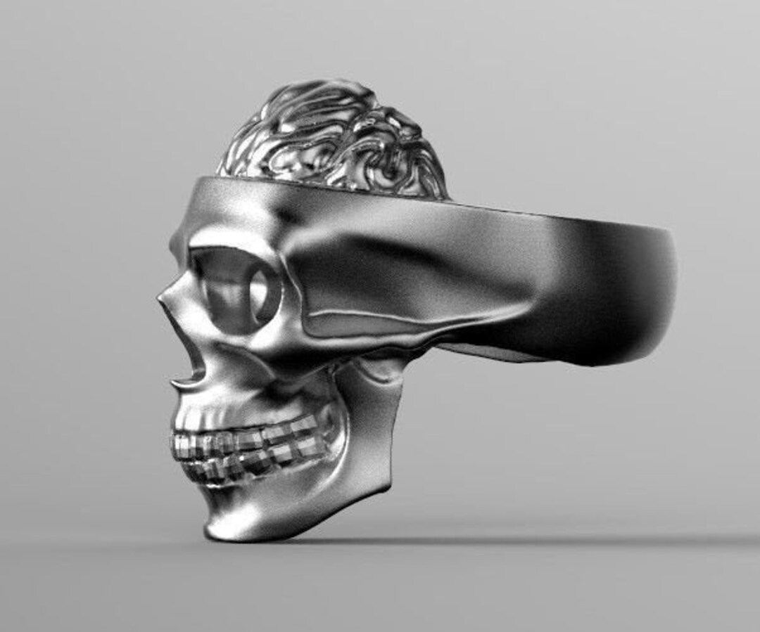 Finkelstein Skull Ring *10k/14k/18k White, Yellow, Rose, Green Gold ...