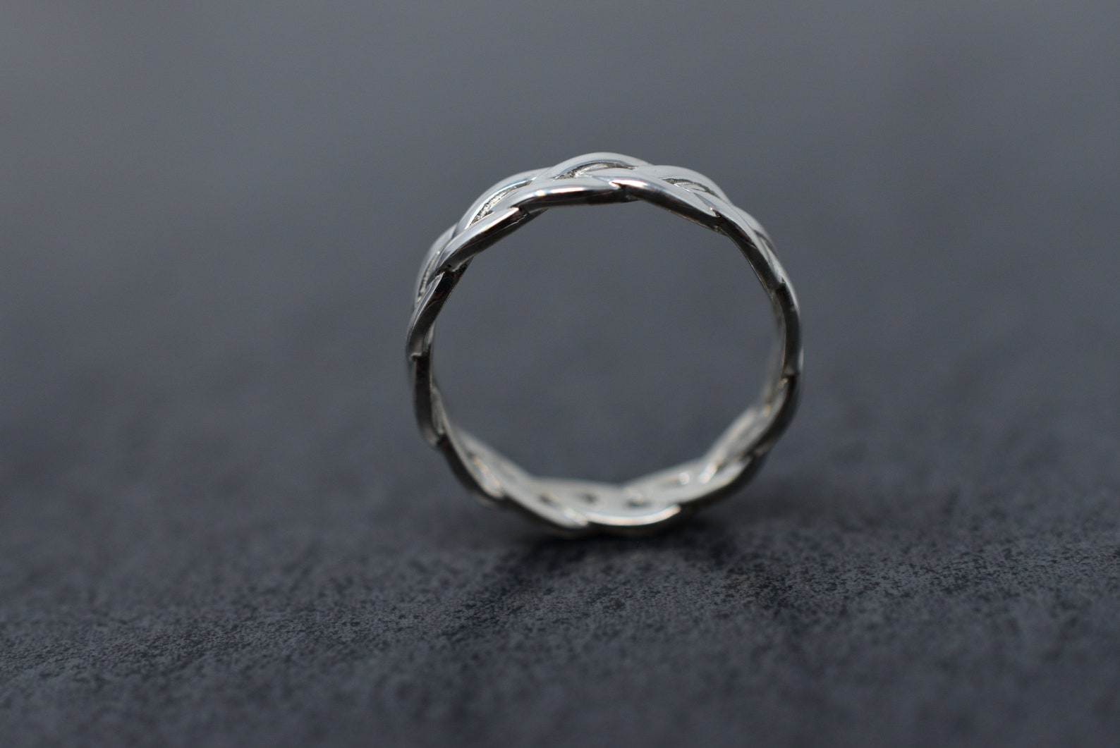 Love Intertwined Ring 10k/14k/18k White Yellow Rose Green | Etsy