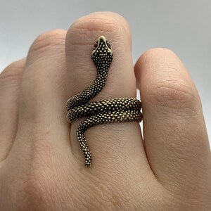 Kaa Snake Ring *moissanite With 10k/14k/18k White, Yellow, Rose Green ...