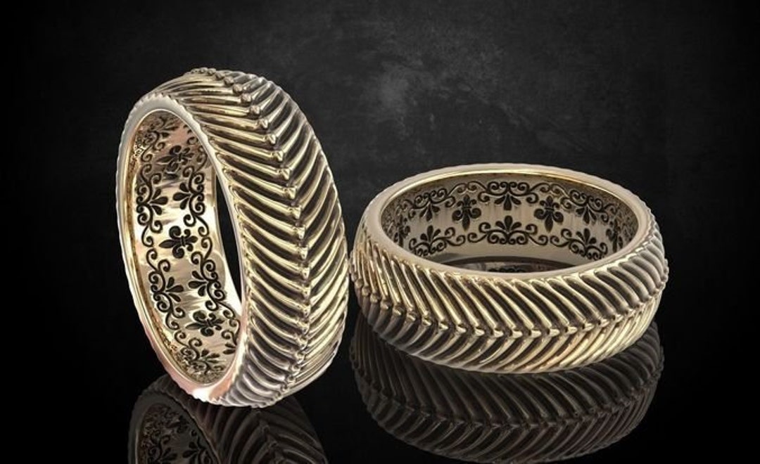 Augustus Inside Out Vintage Ring *10k/14k/18k White, Yellow, Rose ...
