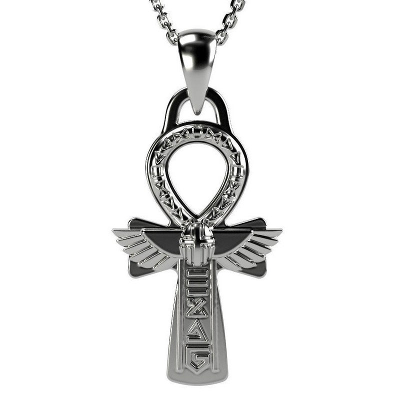 Egyptian Ankh Pendant 10k/14k/18k White Yellow Rose Green - Etsy