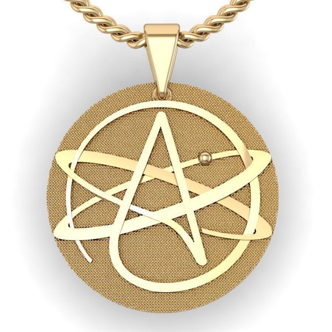 Atomic Whirl Atheism Pendant *10k/14k/18k White, Yellow, Rose, Green ...