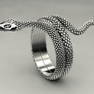 Kaa Snake Ring *moissanite With 10k/14k/18k White, Yellow, Rose Green ...