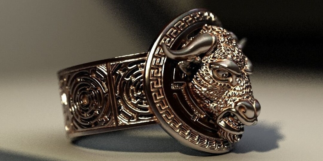 Chutzpar Minotaur Ring *10k/14k/18k White, Yellow, Rose, Green Gold ...
