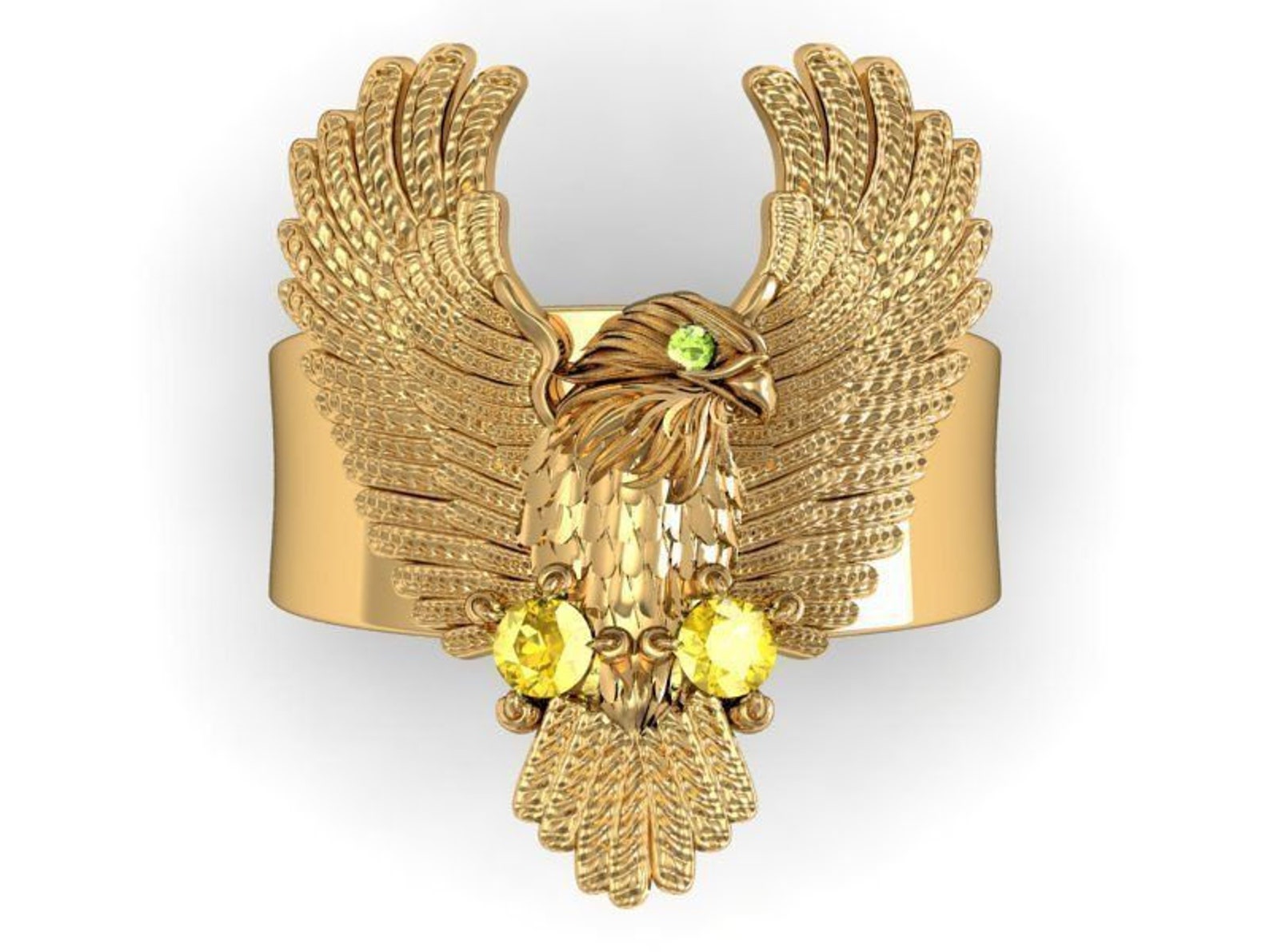 Farsight Eagle Ring *10k/14k/18k White, Yellow, Rose, Green Gold, Gold ...