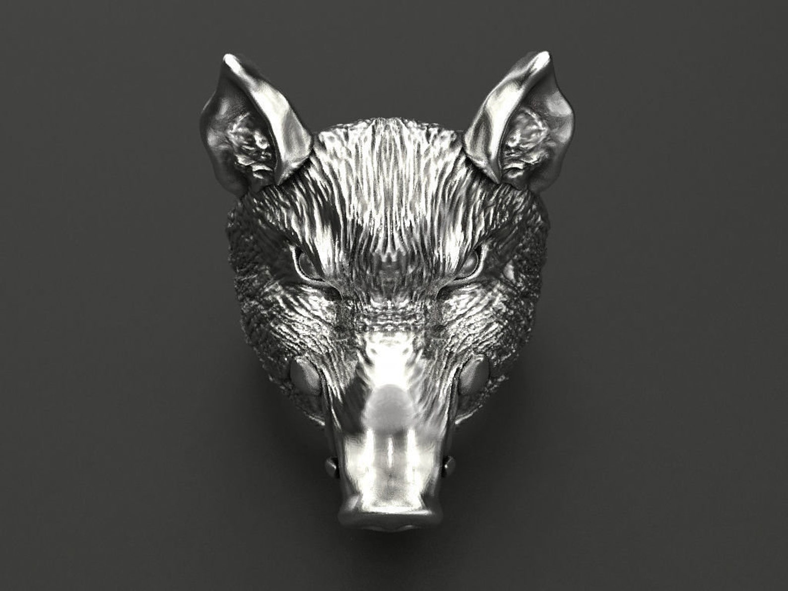 Pumbaa Boar Ring *10k/14k/18k White, Yellow, Rose, Green Gold Gold ...