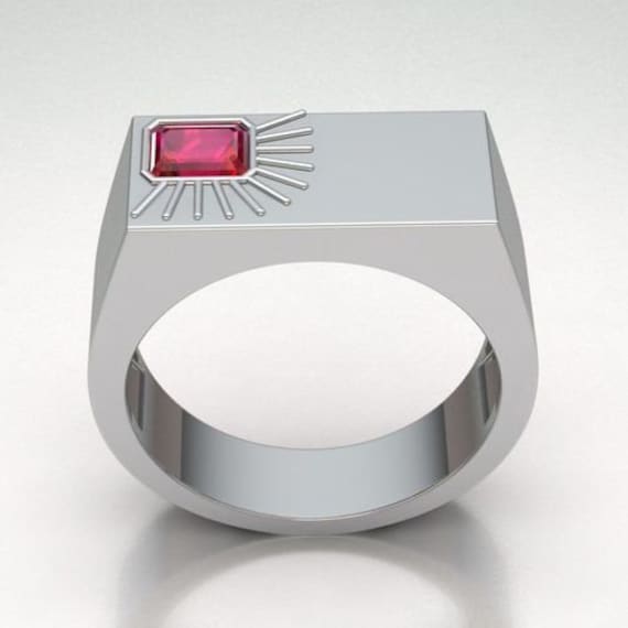 Elio Minimalist Ring 10k/14k/18k White Yellow Rose Green | Etsy