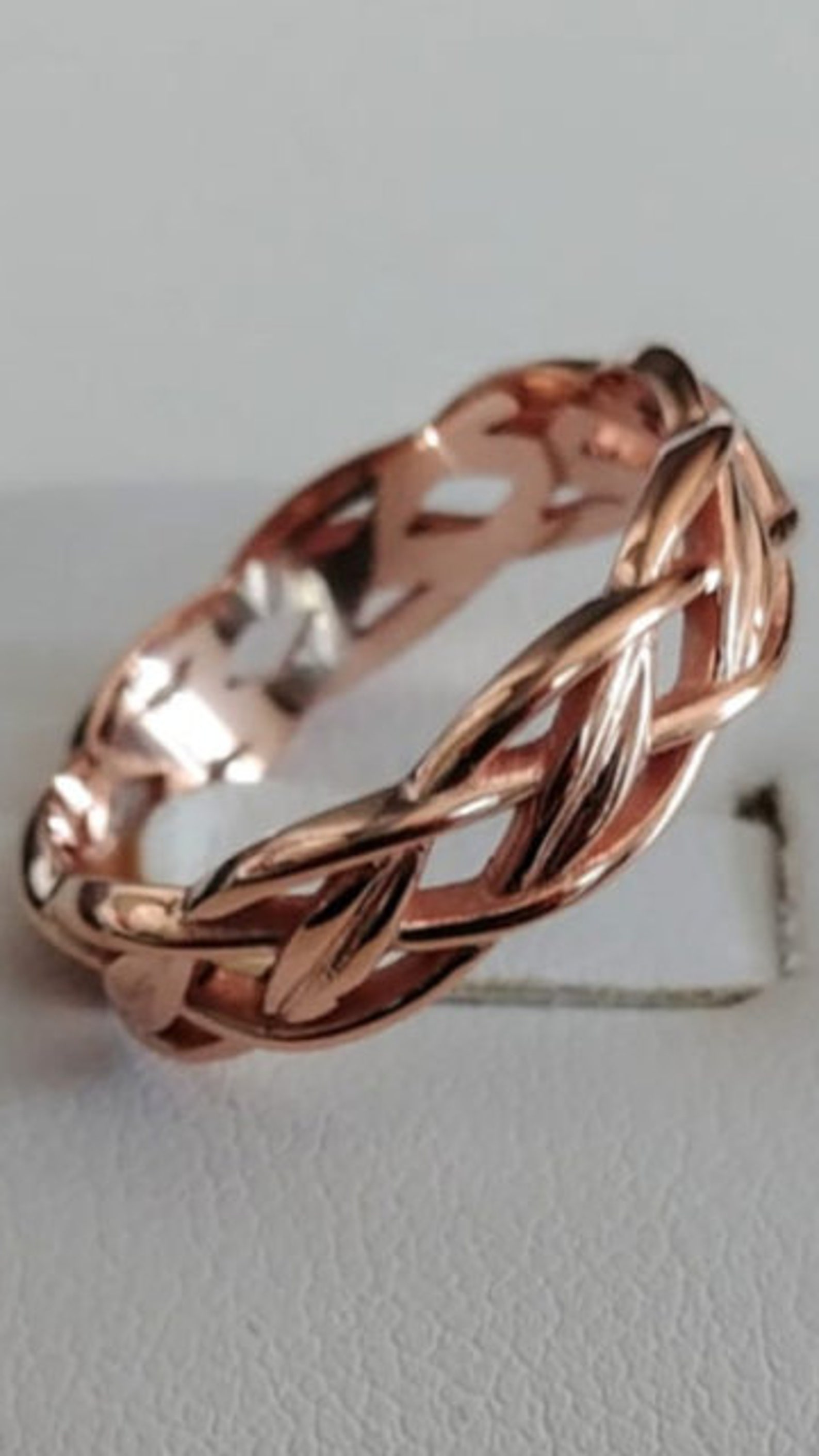 Love Intertwined Ring 10k/14k/18k White Yellow Rose Green | Etsy