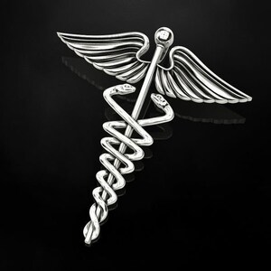 Wand of Hermes First Aid Pendant *10k/14k/18k White, Yellow, Rose ...