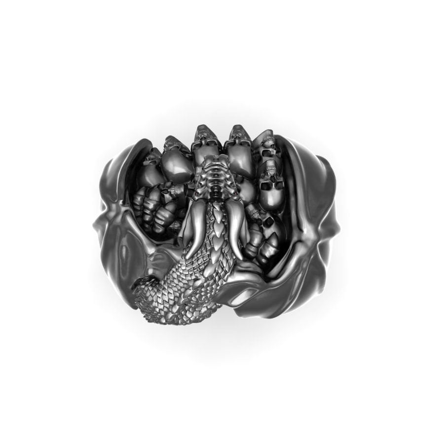 Dragon Guardian Ring 10k/14k/18k White Yellow Rose Green - Etsy