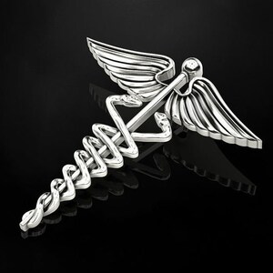 Wand of Hermes First Aid Pendant *10k/14k/18k White, Yellow, Rose ...