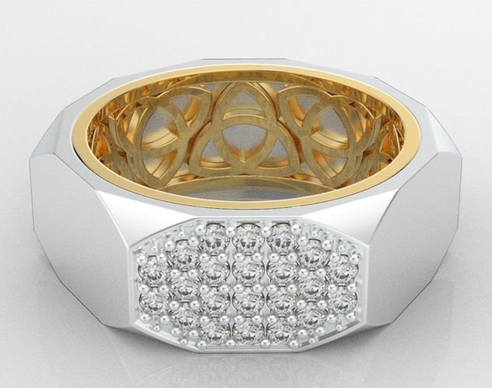 Trinity Knot Washer Ring *moissanite With 10k/14k/18k White, Yellow ...