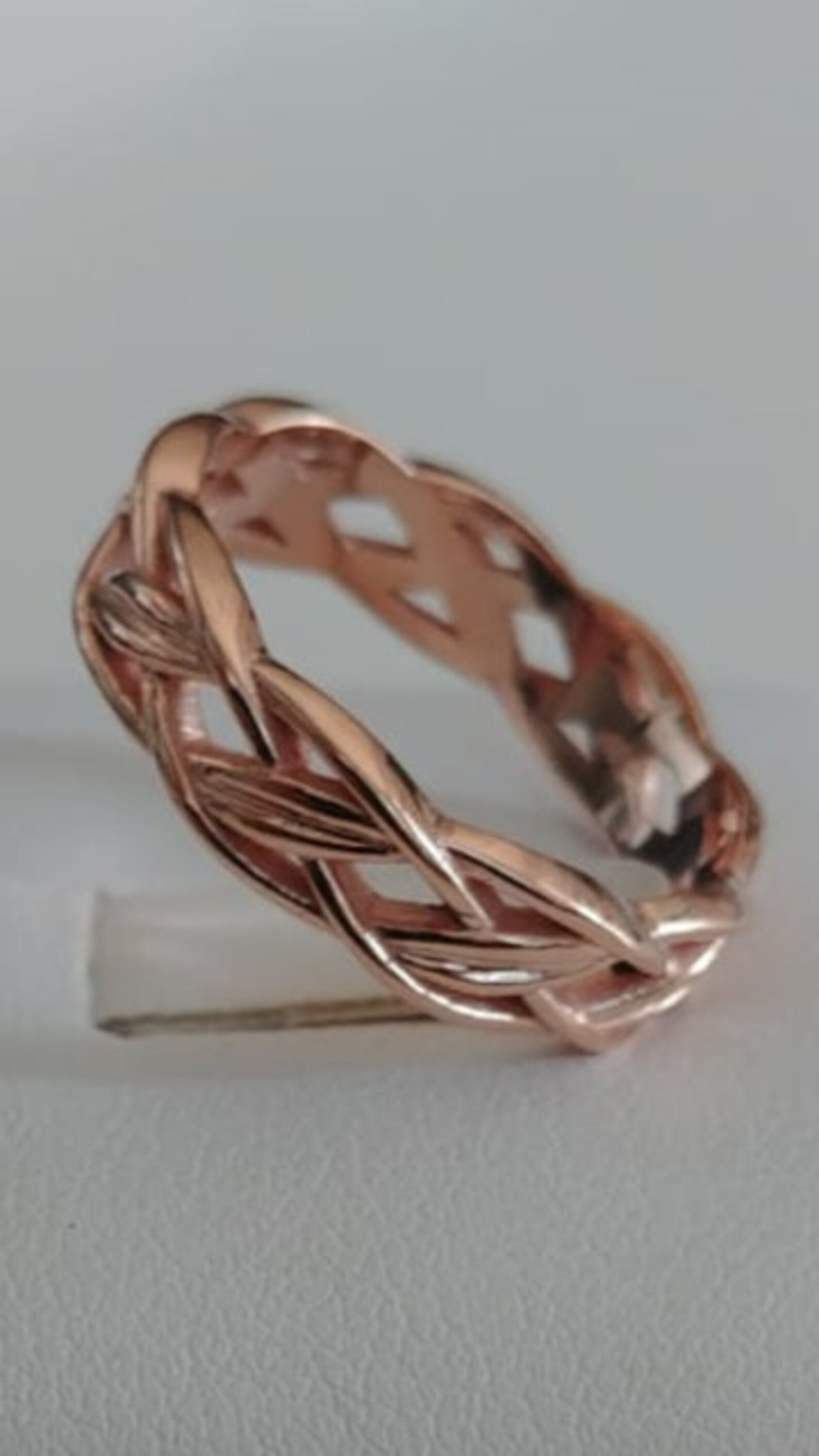 Love Intertwined Ring 10k/14k/18k White Yellow Rose Green | Etsy