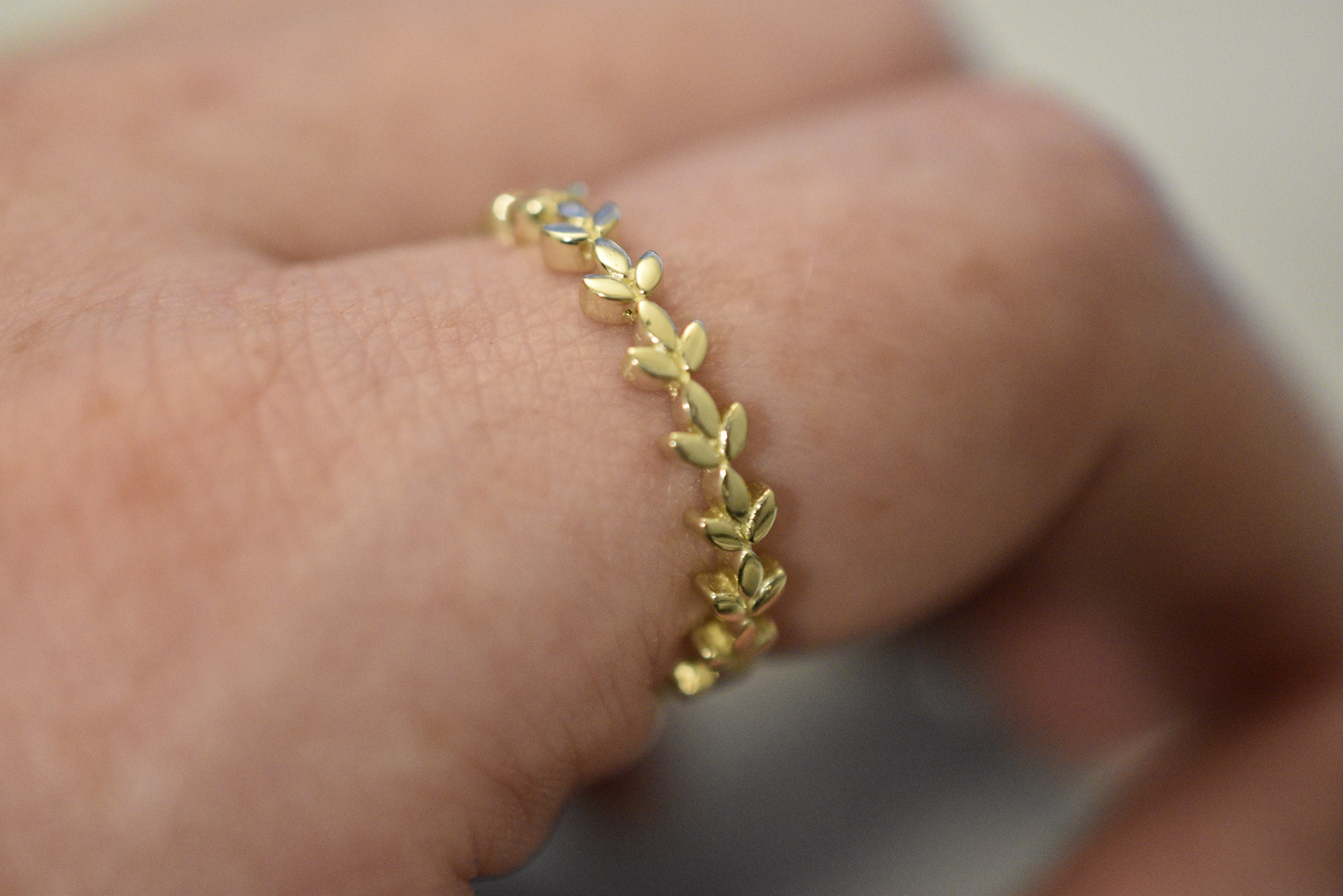 Floral Wreath Ring *10k/14k/18k White, Yellow, Rose, Green Gold, Gold ...