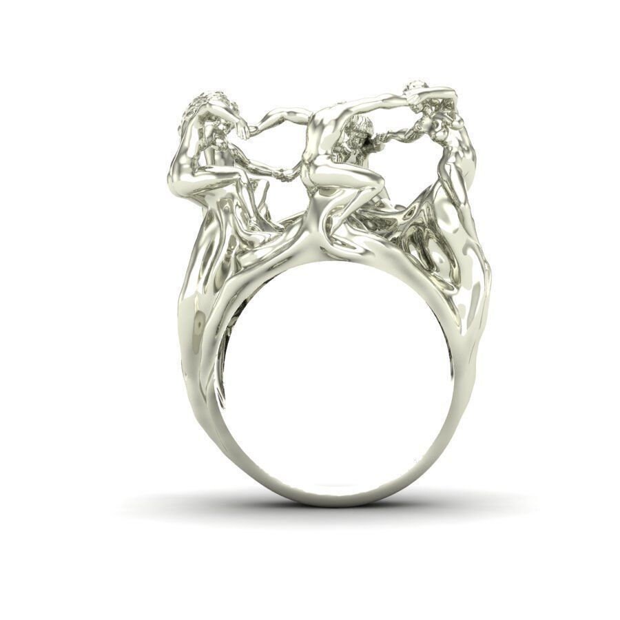 Free Spirit Ring 10k/14k/18k White Yellow Rose Green Gold | Etsy