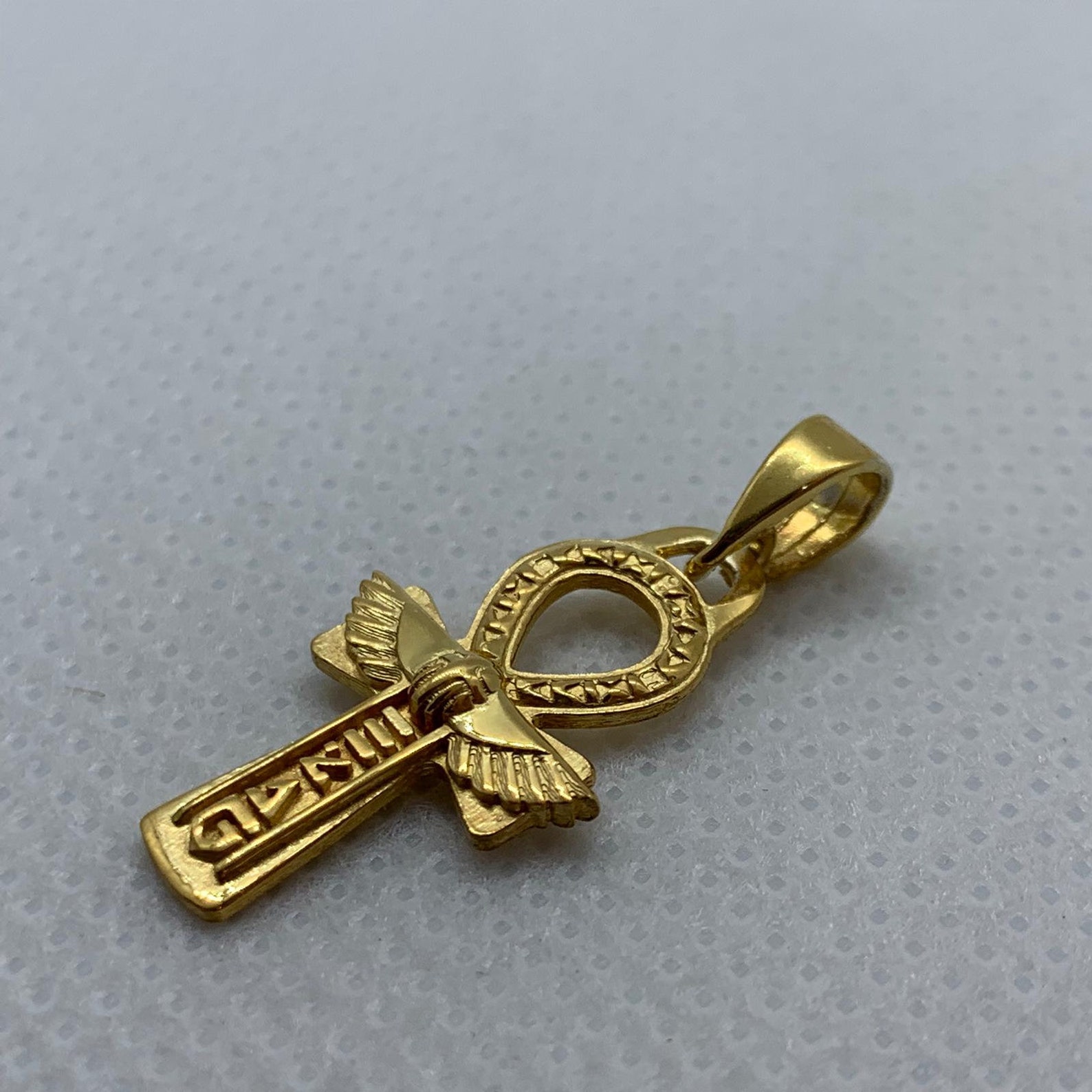 Egyptian Ankh Pendant 10k/14k/18k White Yellow Rose Green | Etsy