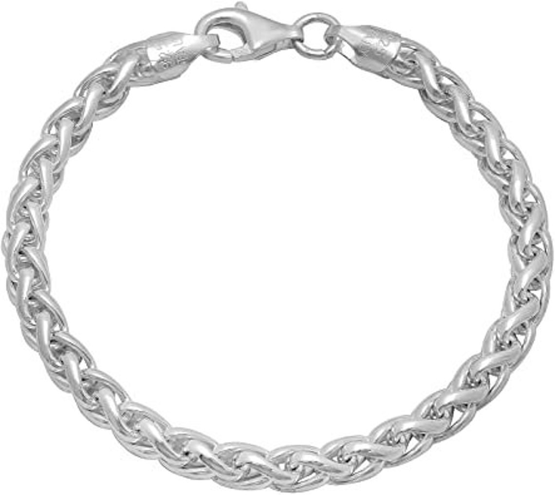 Round Wheat Chain Made With Sterling Silver Made for Men - Etsy