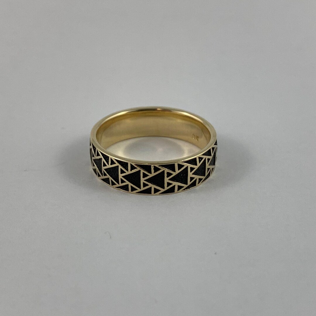 Pascal Triangle Ring *10k/14k/18k White, Yellow, Rose, Green Gold, Gold ...