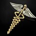 Wand of Hermes First Aid Pendant *10k/14k/18k White, Yellow, Rose ...