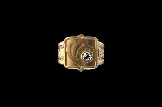 Hidden Treasure Compartment Ring moissanite With 10k/14k/18k | Etsy