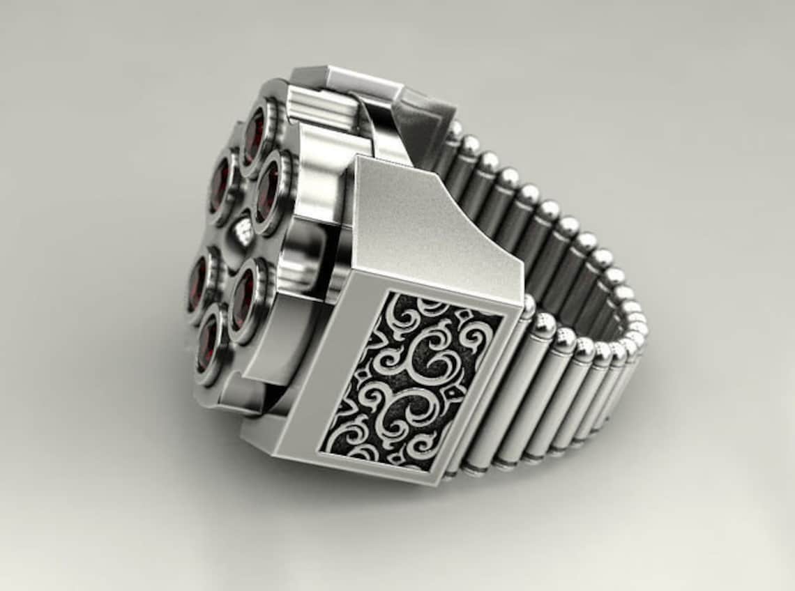 Six Shooter Gun Ring 1.38 Carat Moissanite With 10k/14k/18k - Etsy