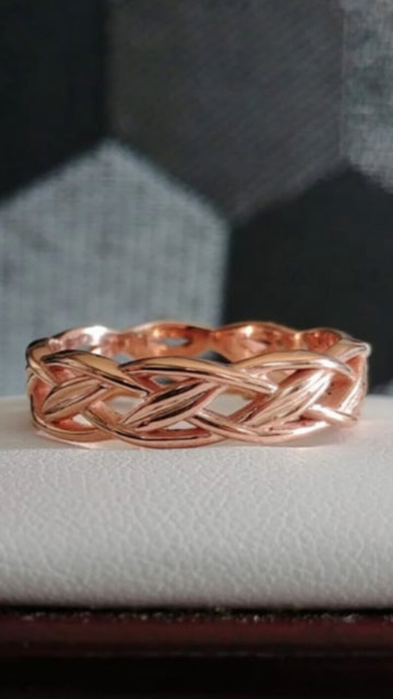 Love Intertwined Ring 10k/14k/18k White Yellow Rose Green - Etsy