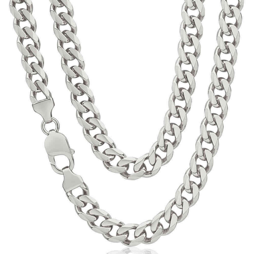 Heavy Curb Chain Made With Sterling Silver - Made for Men, Women ...