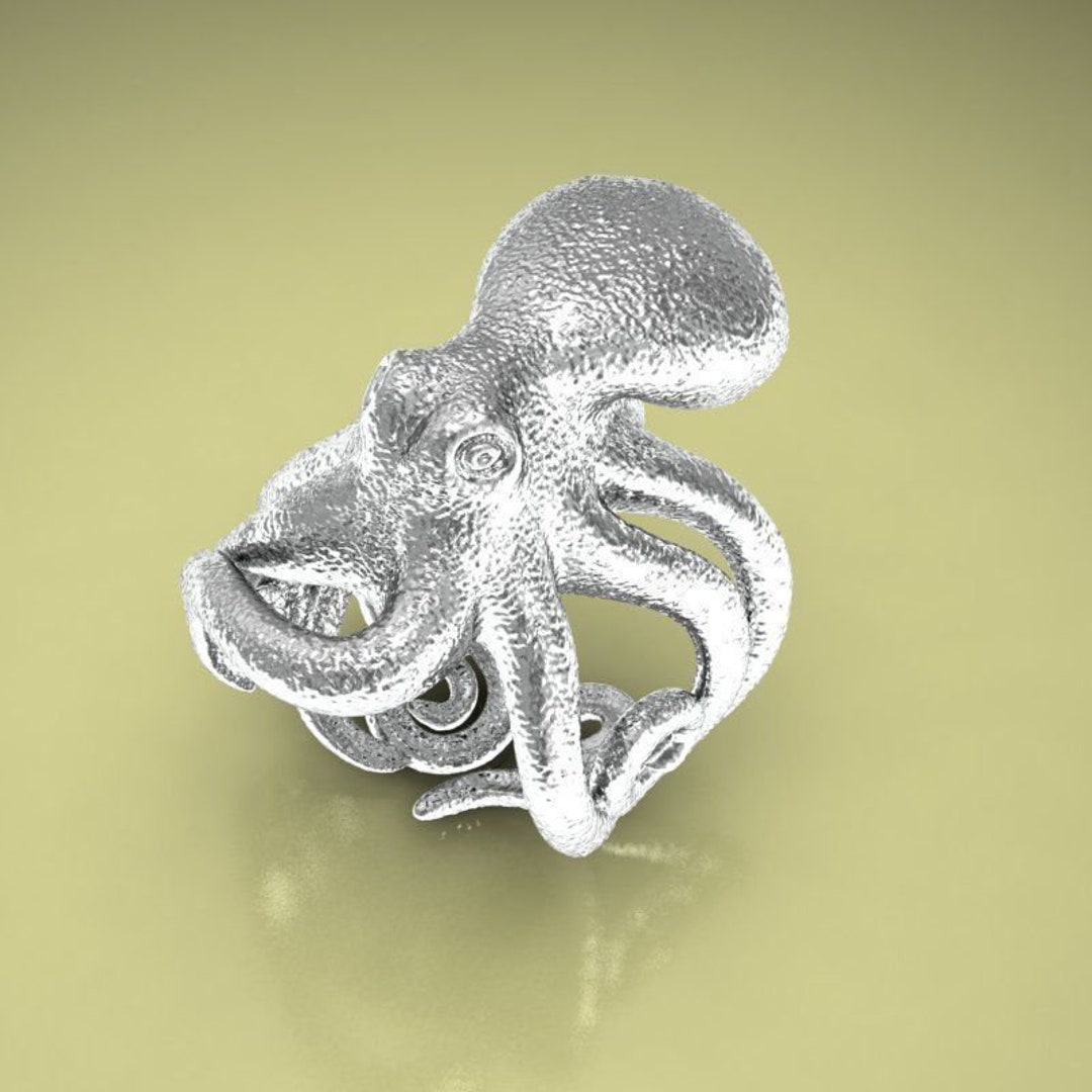 Otto Octopus Ring *10k/14k/18k White, Yellow, Rose, Green Gold, Gold ...