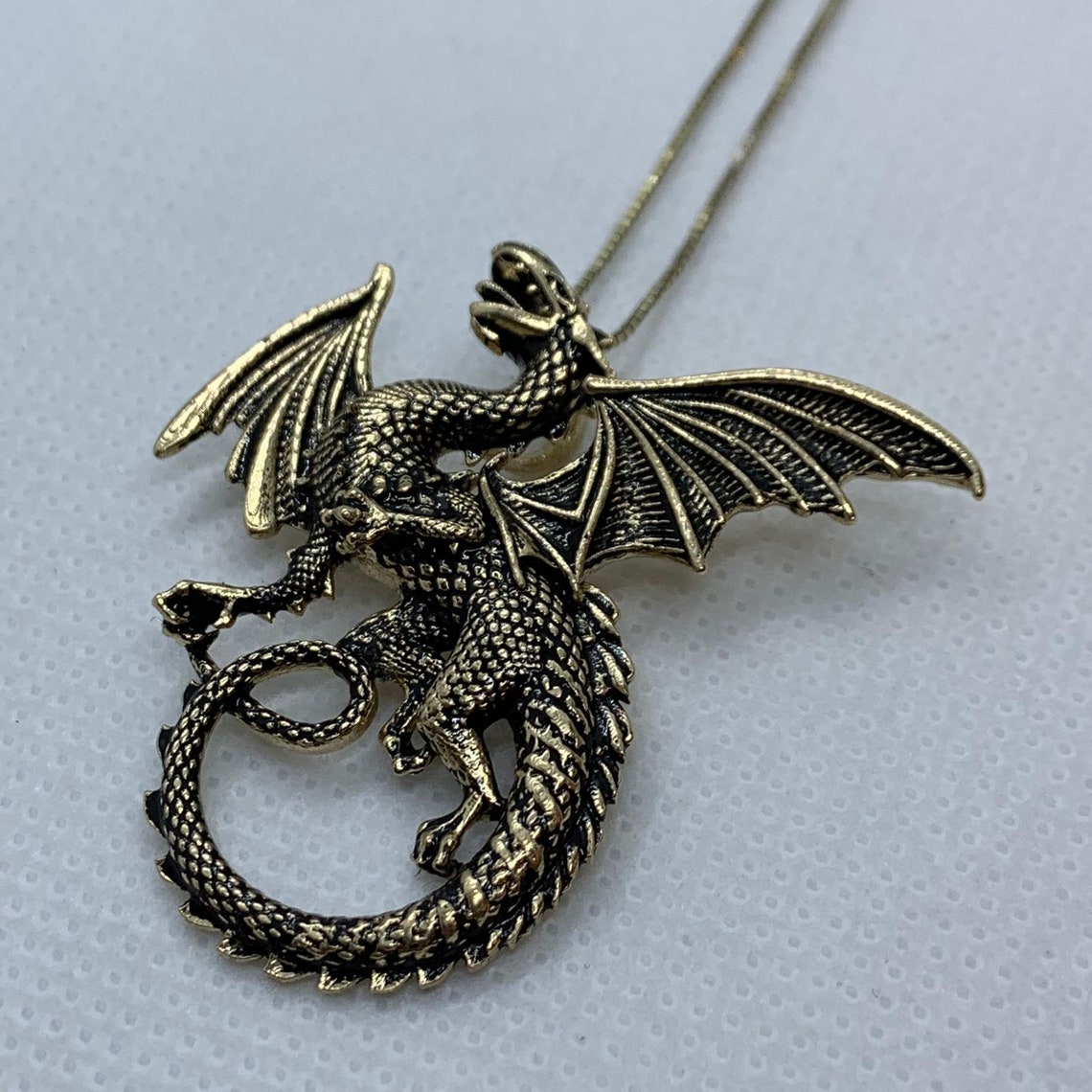 Helios Dragon Pendant *10k/14k/18k White, Yellow, Rose, Green Gold ...