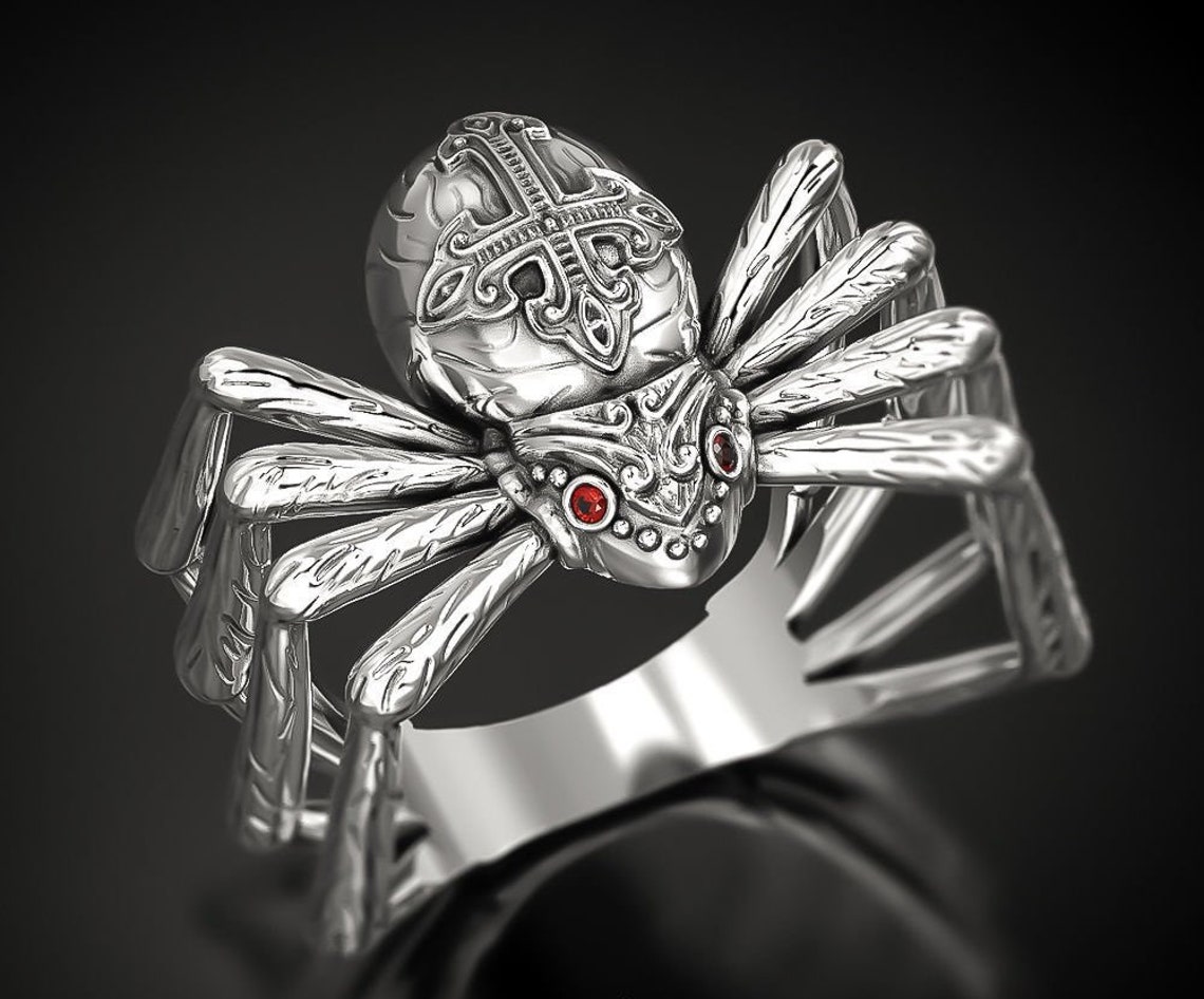 Tarantula Spider Ring *ruby With 10k/14k/18k White, Yellow, Rose, Green ...