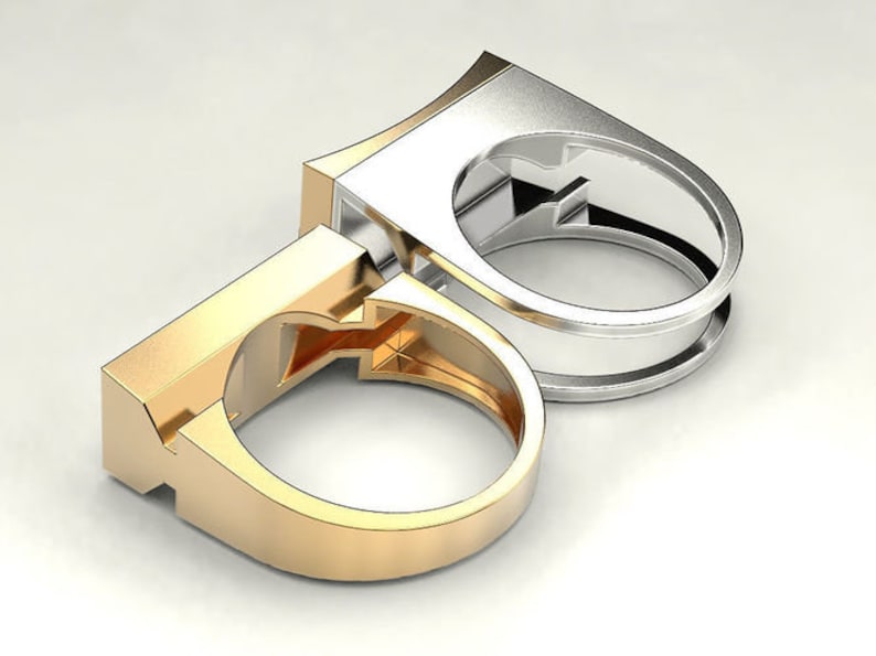 Secret Compartment Ring Black Onyx/Moissanite with | Etsy