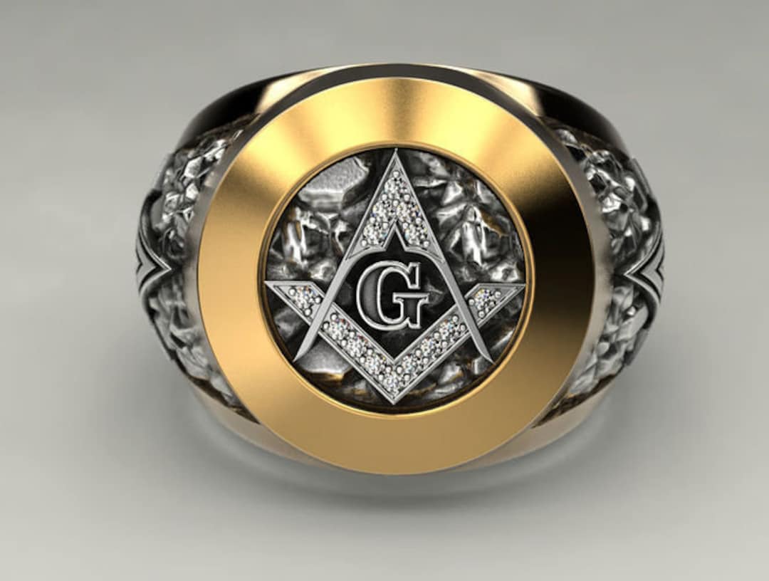 Apprentice Masonic Ring *moissanite With 10k/14k/18k White, Yellow ...