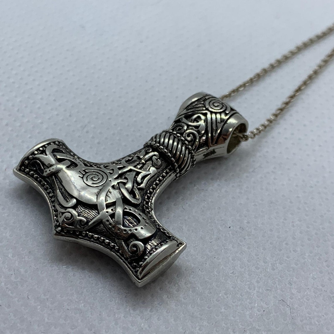 Viking Hammer Pendant10k/14k/18k White Yellow Rose Gold | Etsy