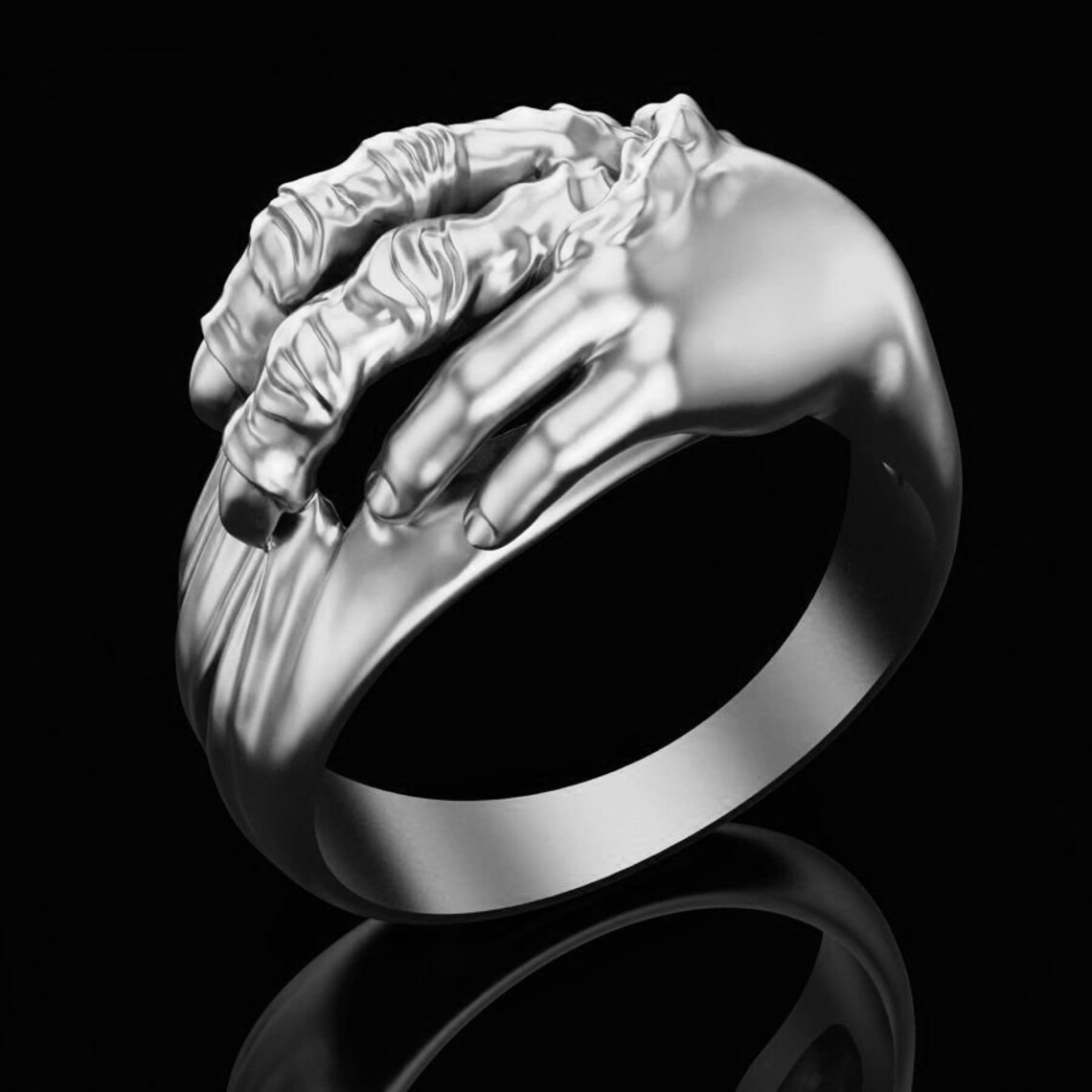 Transformation Demon Ring 10k/14k/18k White Yellow Rose | Etsy