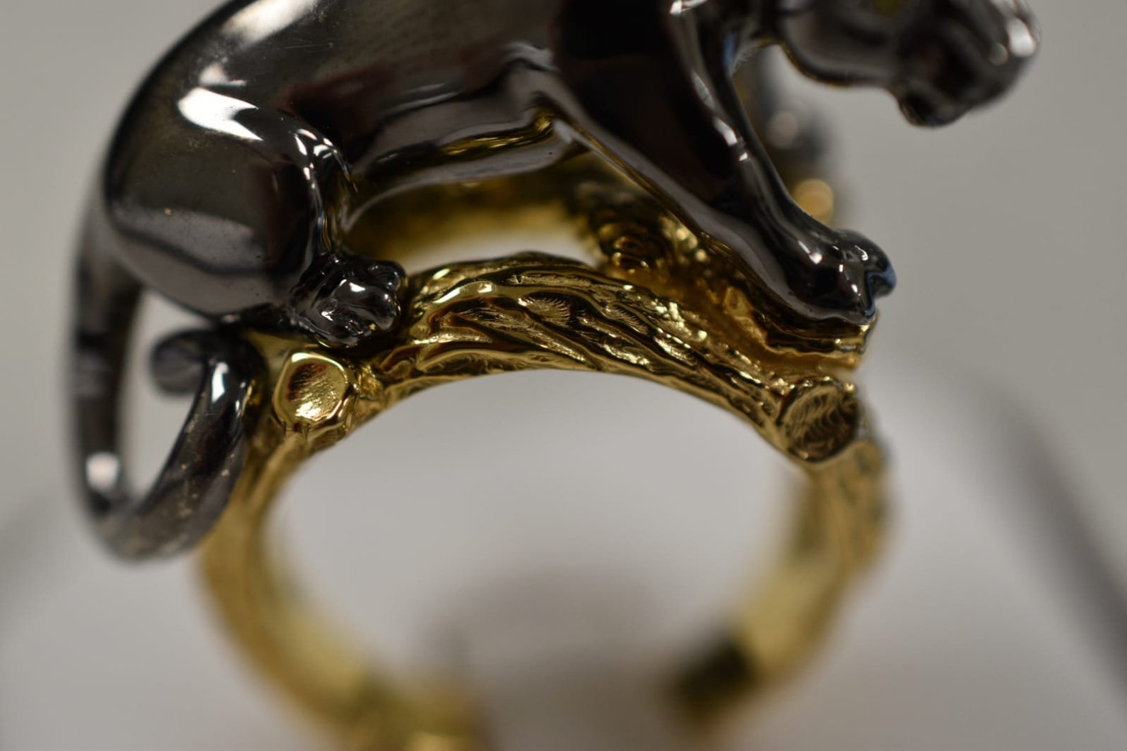 Rajah Tiger Ring 10k/14k/18k White Yellow Rose Green Gold - Etsy