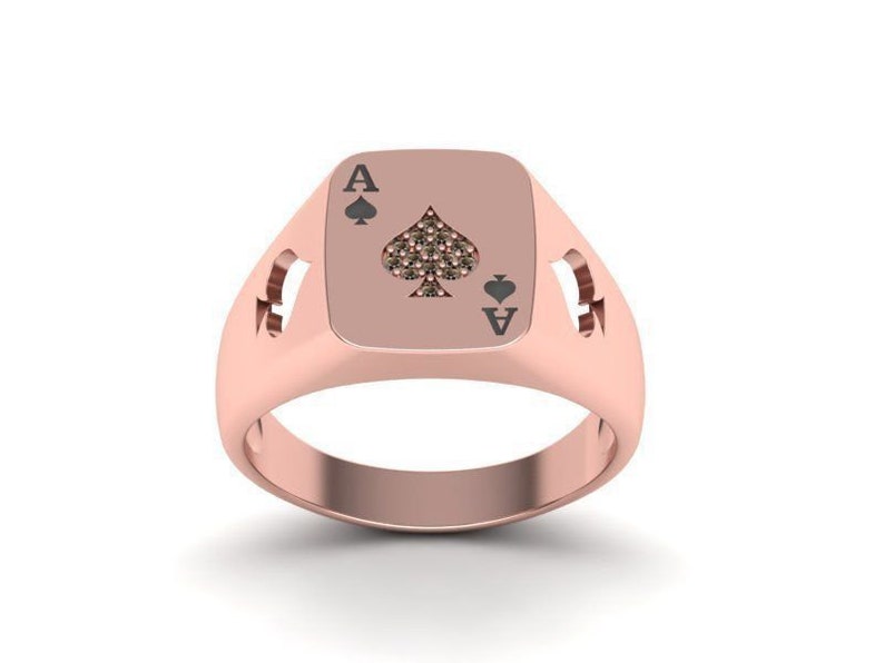 Aces High Ring *10k/14k/18k White, Yellow, Rose, Green Gold, Gold ...