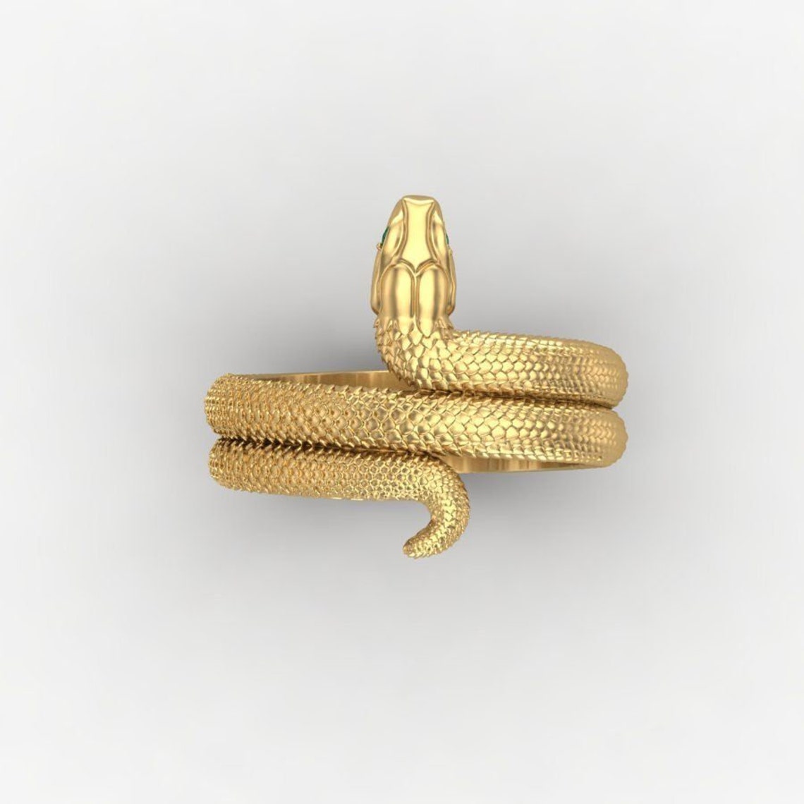 Black Mamba Snake Ring *10k/14k/18k White, Yellow, Rose, Green Gold ...