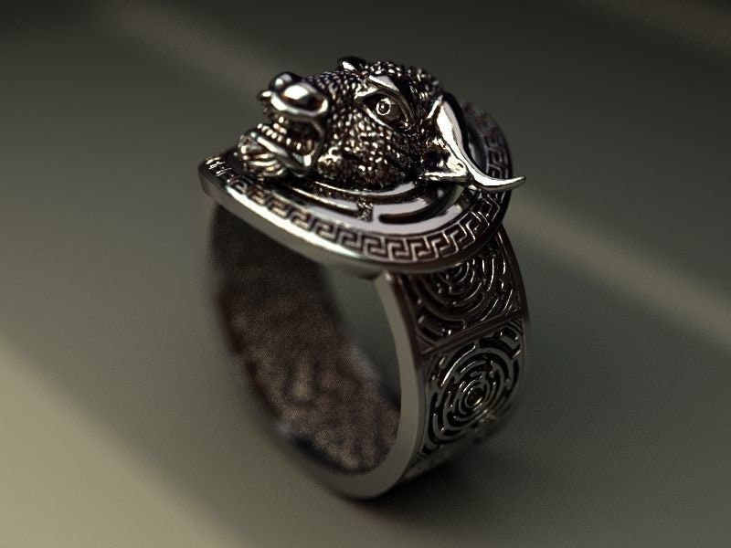 Chutzpar Minotaur Ring *10k/14k/18k White, Yellow, Rose, Green Gold ...