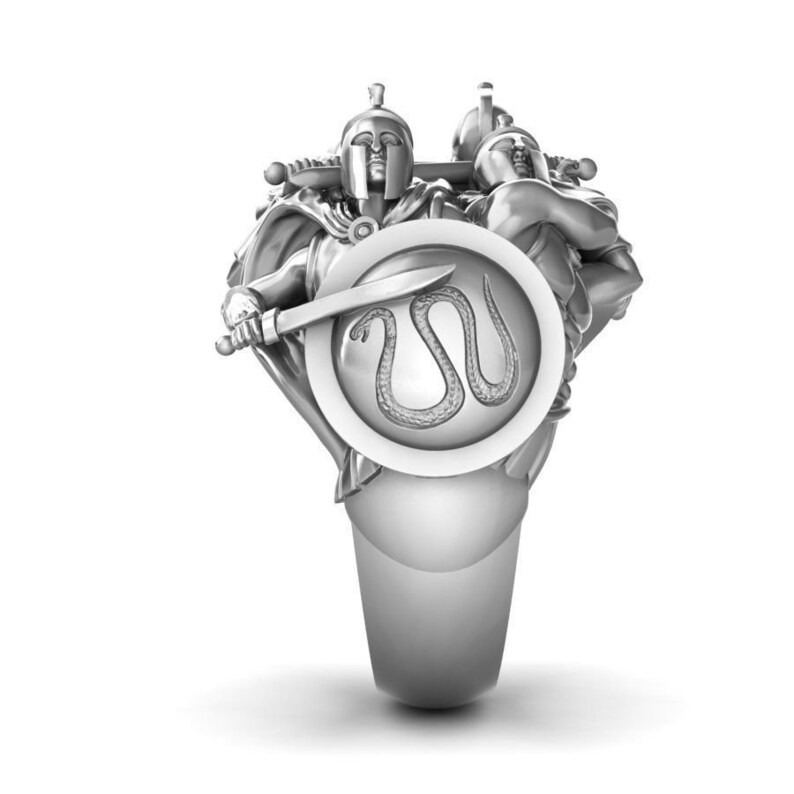Battle Ring *10k/14k/18k White, Yellow, Rose Green Gold, Gold Plated ...