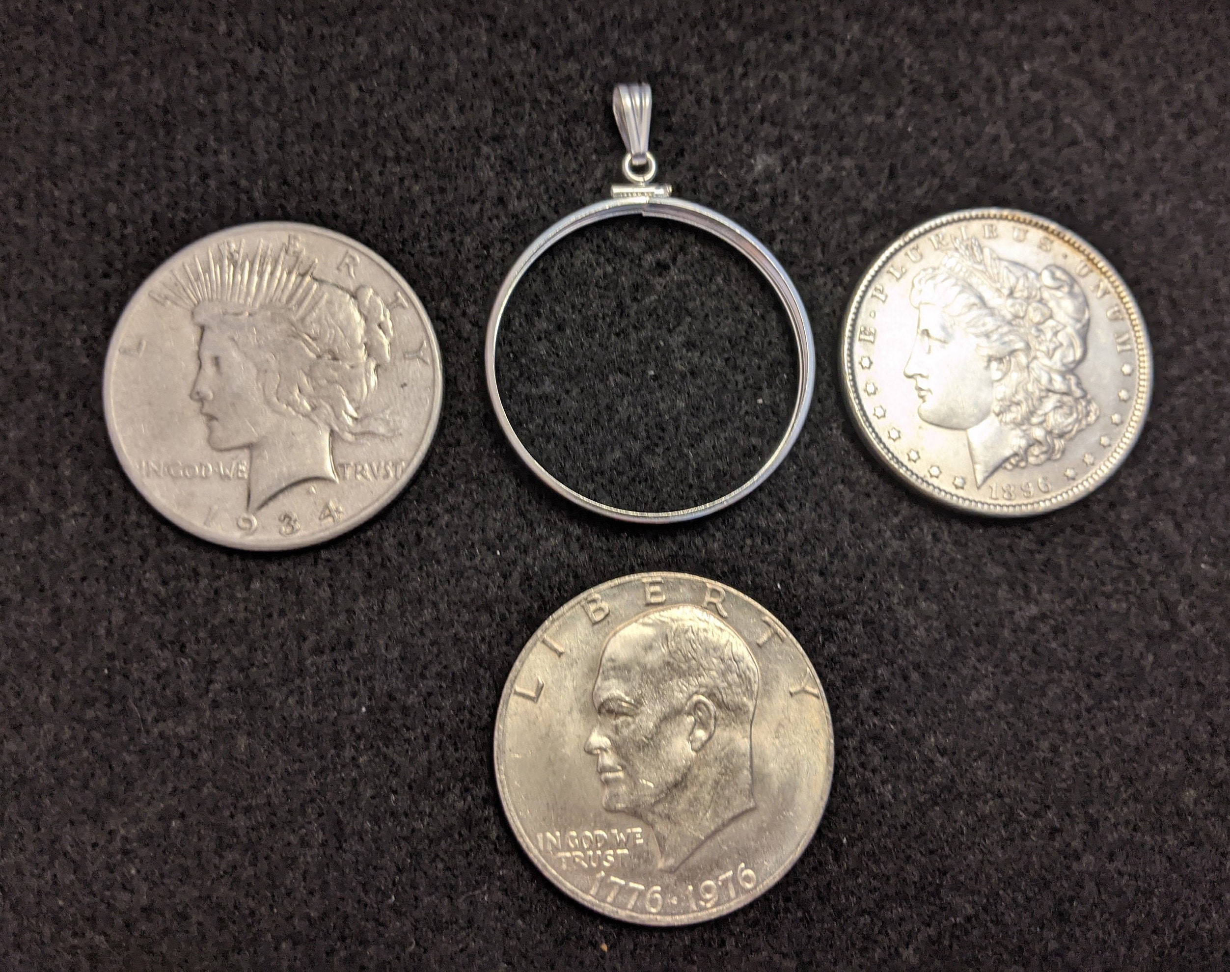 SOLID STERLING SILVER Coin Bezels for Penny Half Dollar & - Etsy