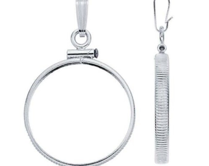 SOLID STERLING SILVER Coin Bezels for Penny, Half Dollar & Silver ...