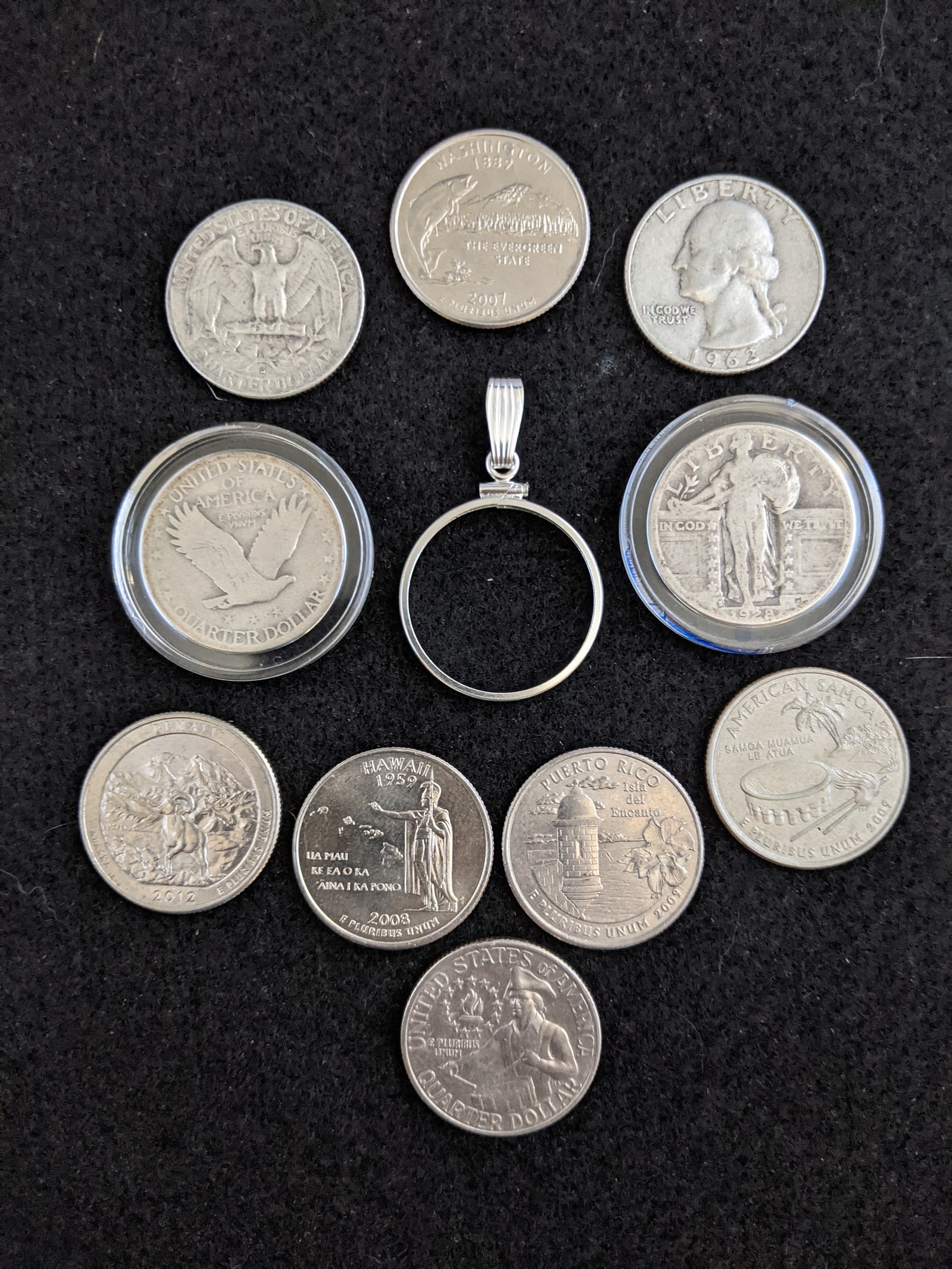 SOLID STERLING SILVER Coin Bezels for Penny Half Dollar & - Etsy